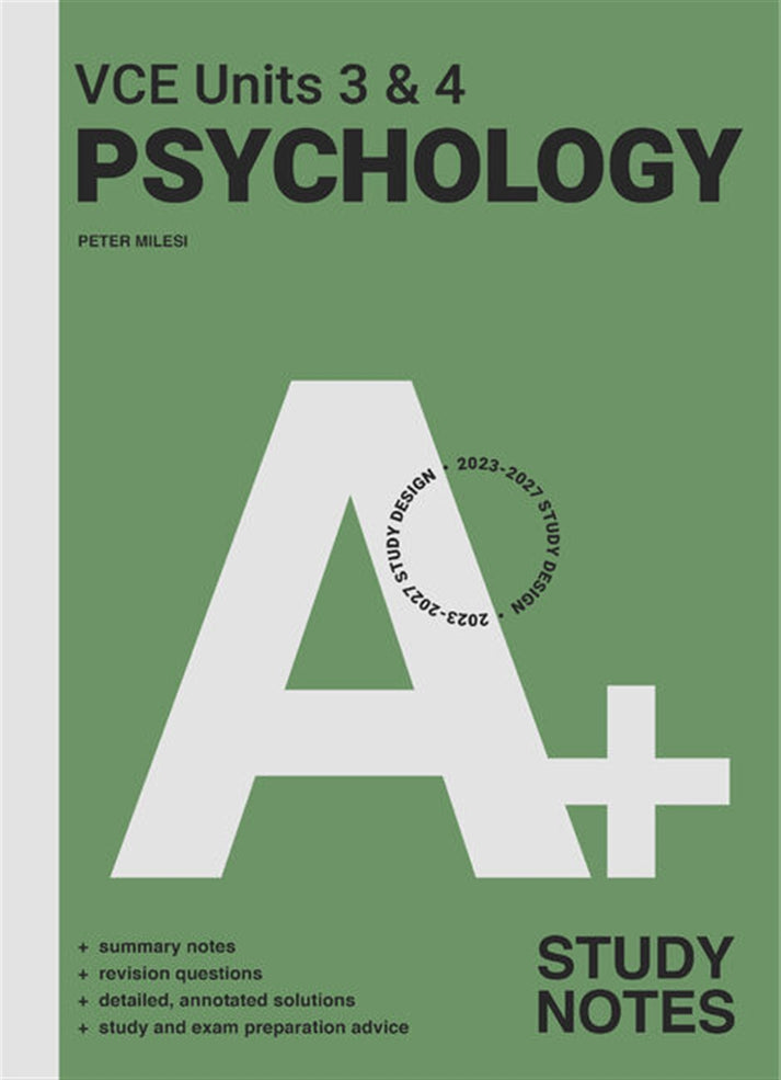 A+ Psychology Notes Unit 3 &4 – StudentSuccessResourceCentre