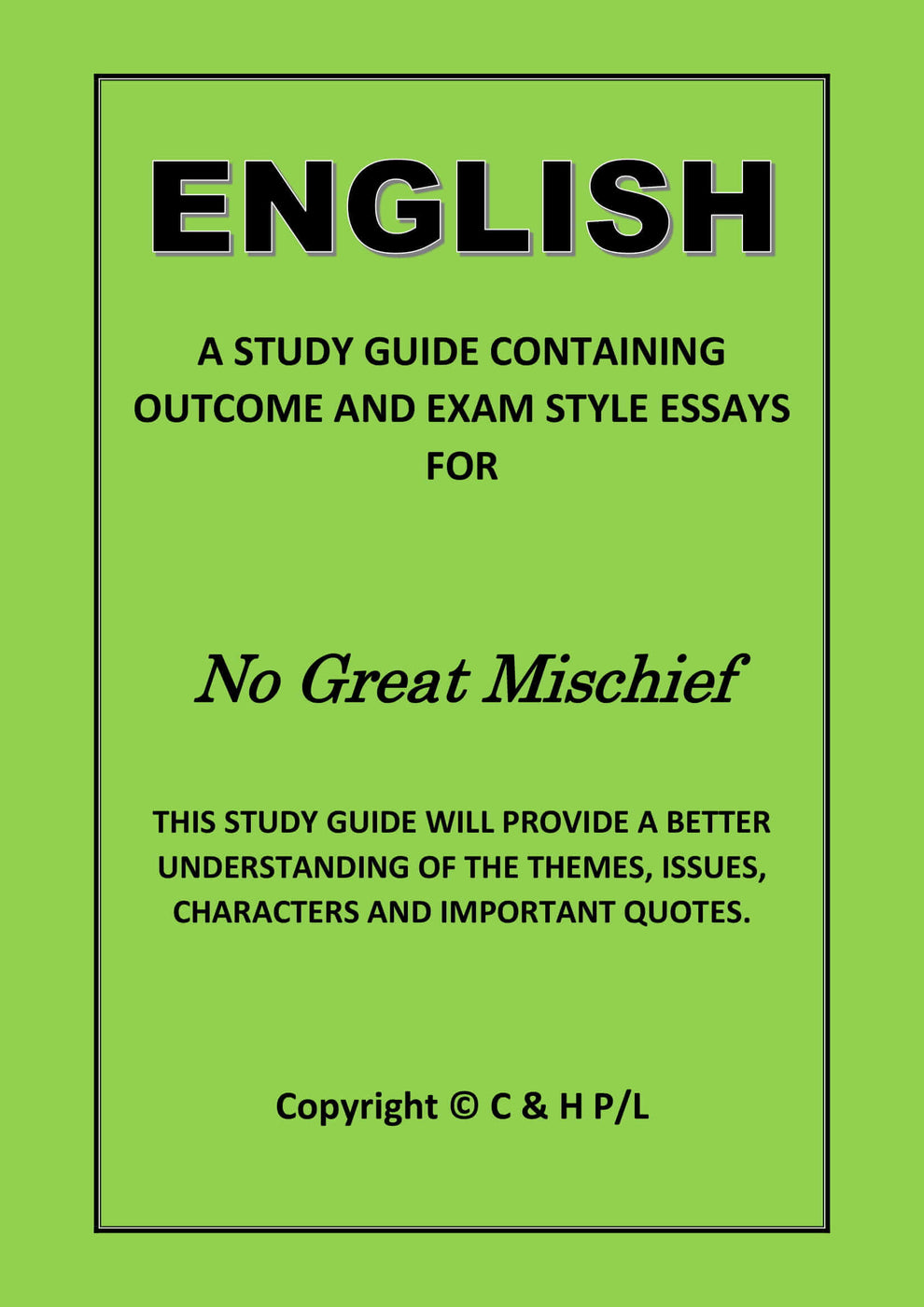 NO GREAT MISCHIEF (SSRC) – Student Success Resource Centre
