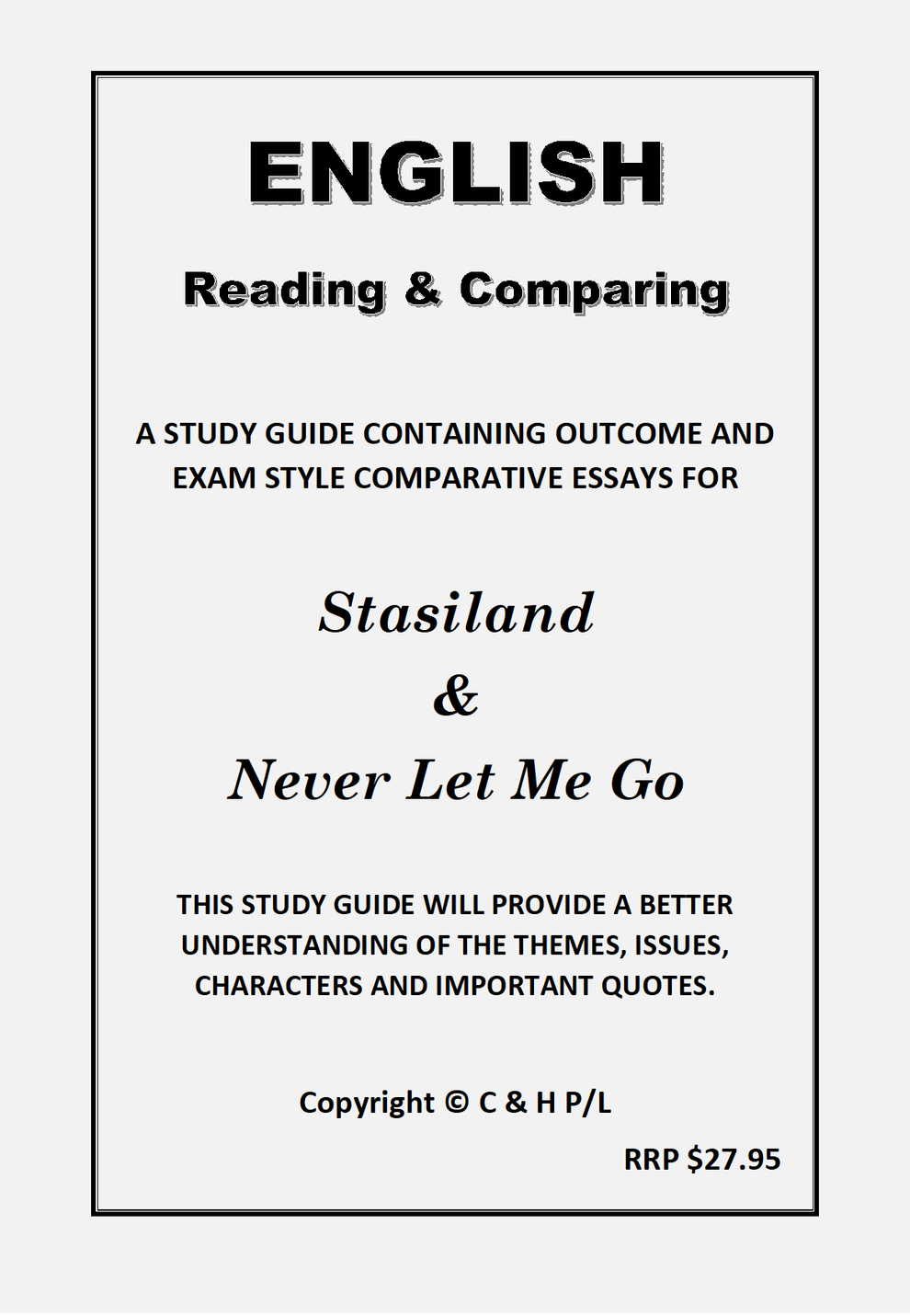 STASILAND & NEVER LET ME GO (SSRC) – StudentSuccessResourceCentre