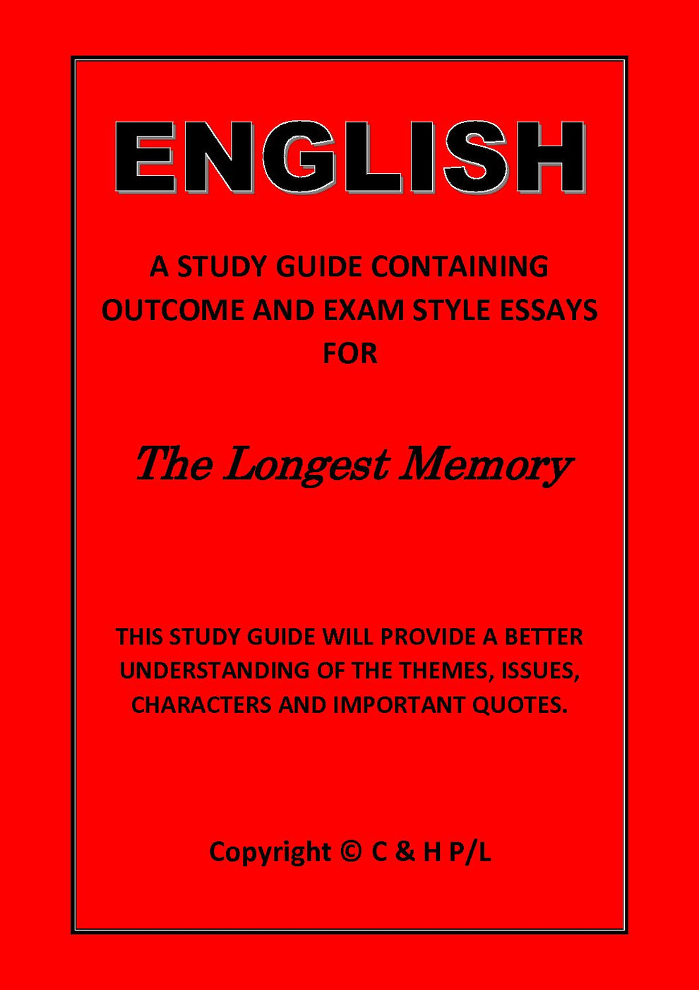 THE LONGEST MEMORY (SSRC) – Student Success Resource Centre